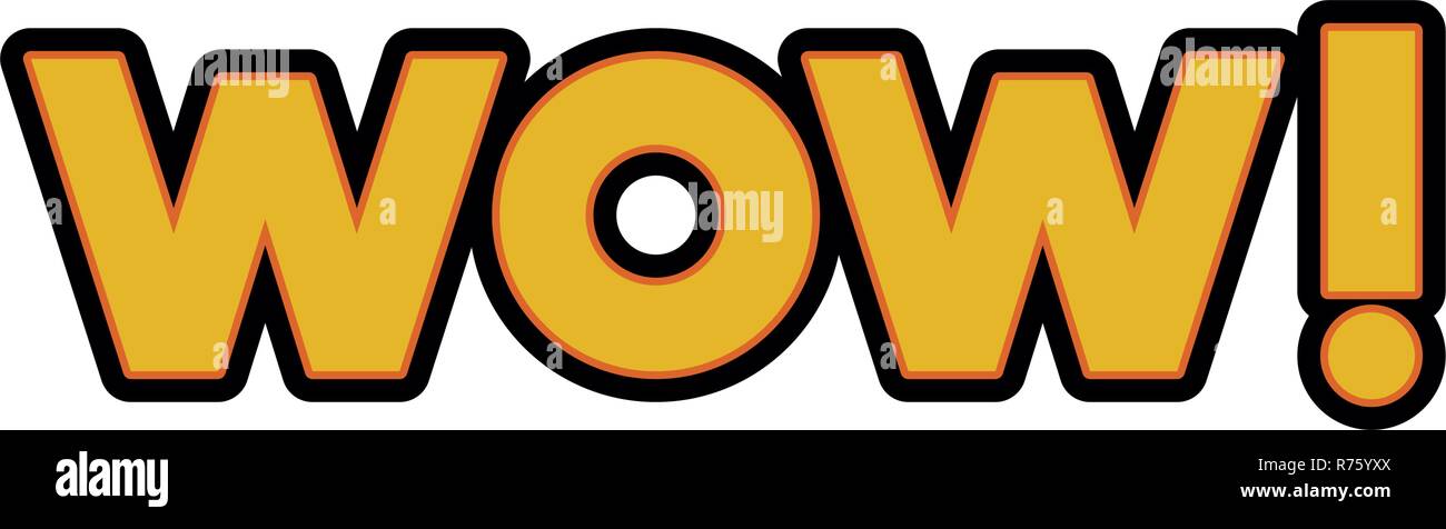 wow comic words isolated icon Stock Vector Image & Art - Alamy