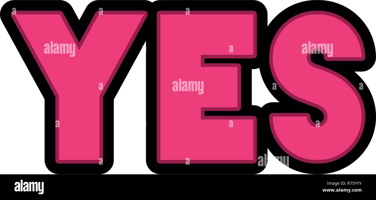 Cartoon Yes Symbol High Resolution Stock Photography and Images - Alamy