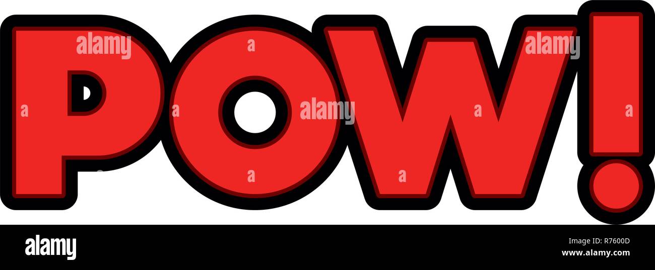 pow comic words isolated icon Stock Vector Image & Art - Alamy