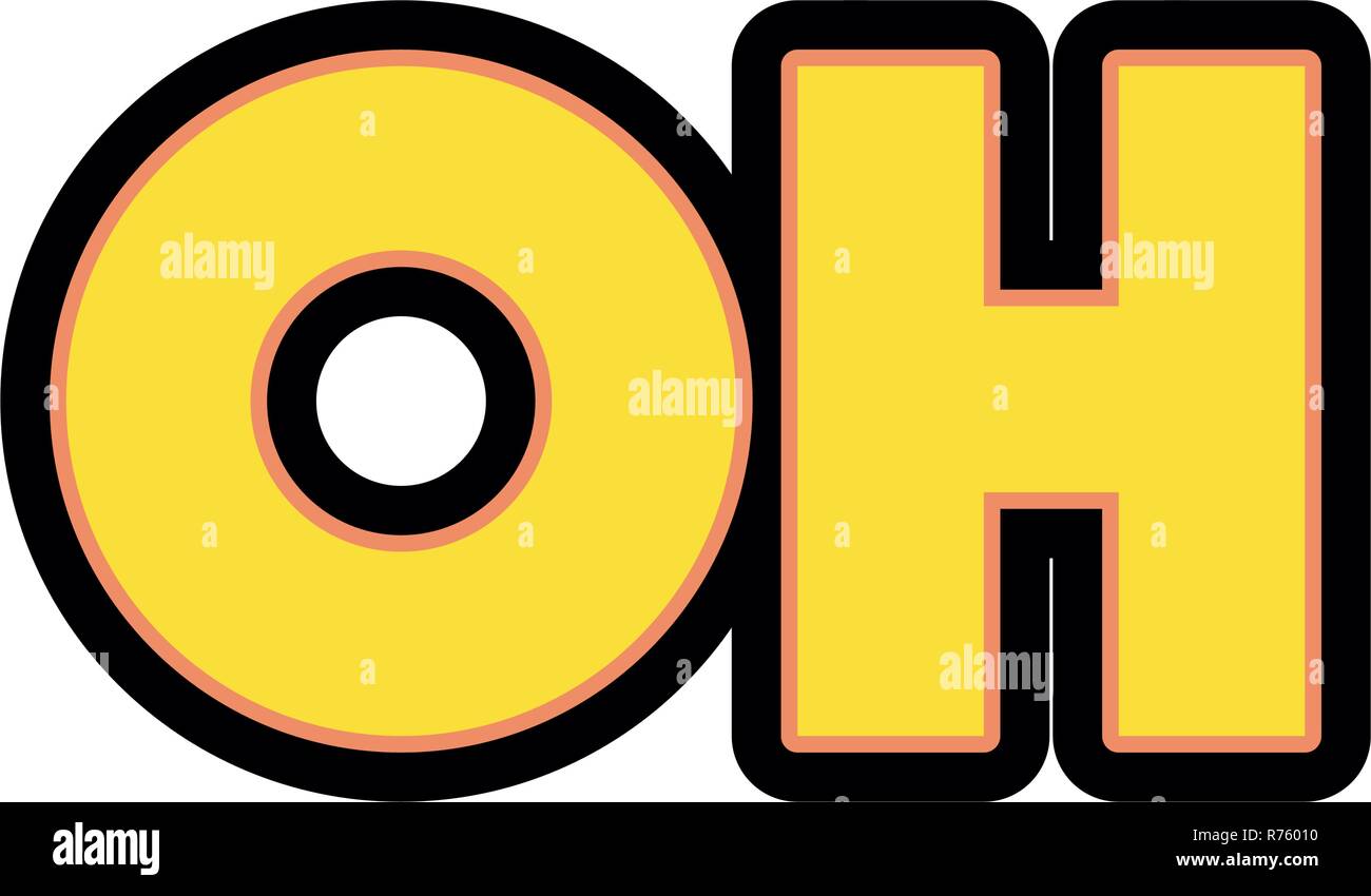 Oh comic speech bubble Stock Vector Images - Alamy