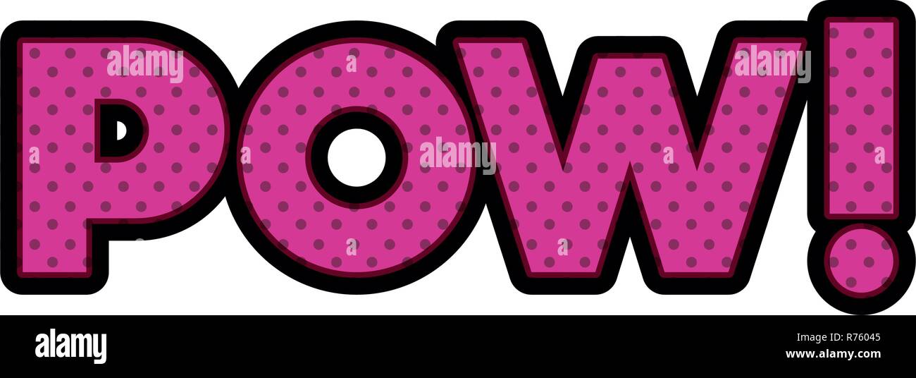 pow comic words isolated icon Stock Vector Image & Art - Alamy