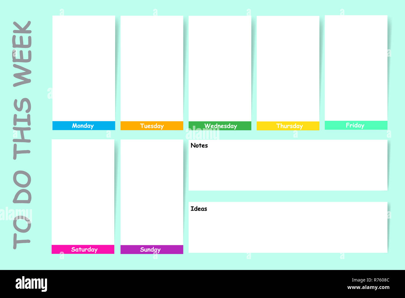 To do this week schedule vector concept Stock Photo - Alamy