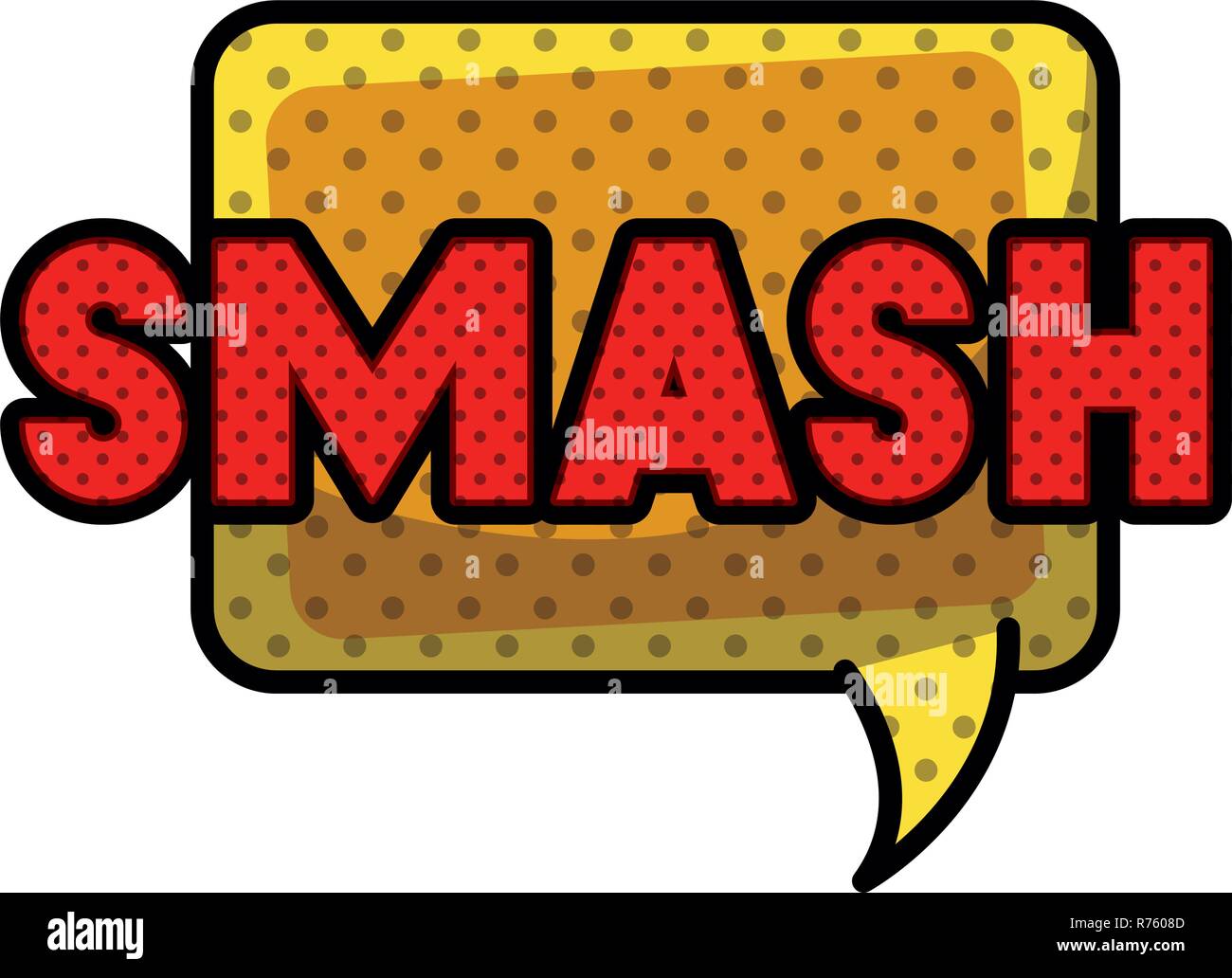 smash comic words in speech bubble isolated icon Stock Vector Image ...