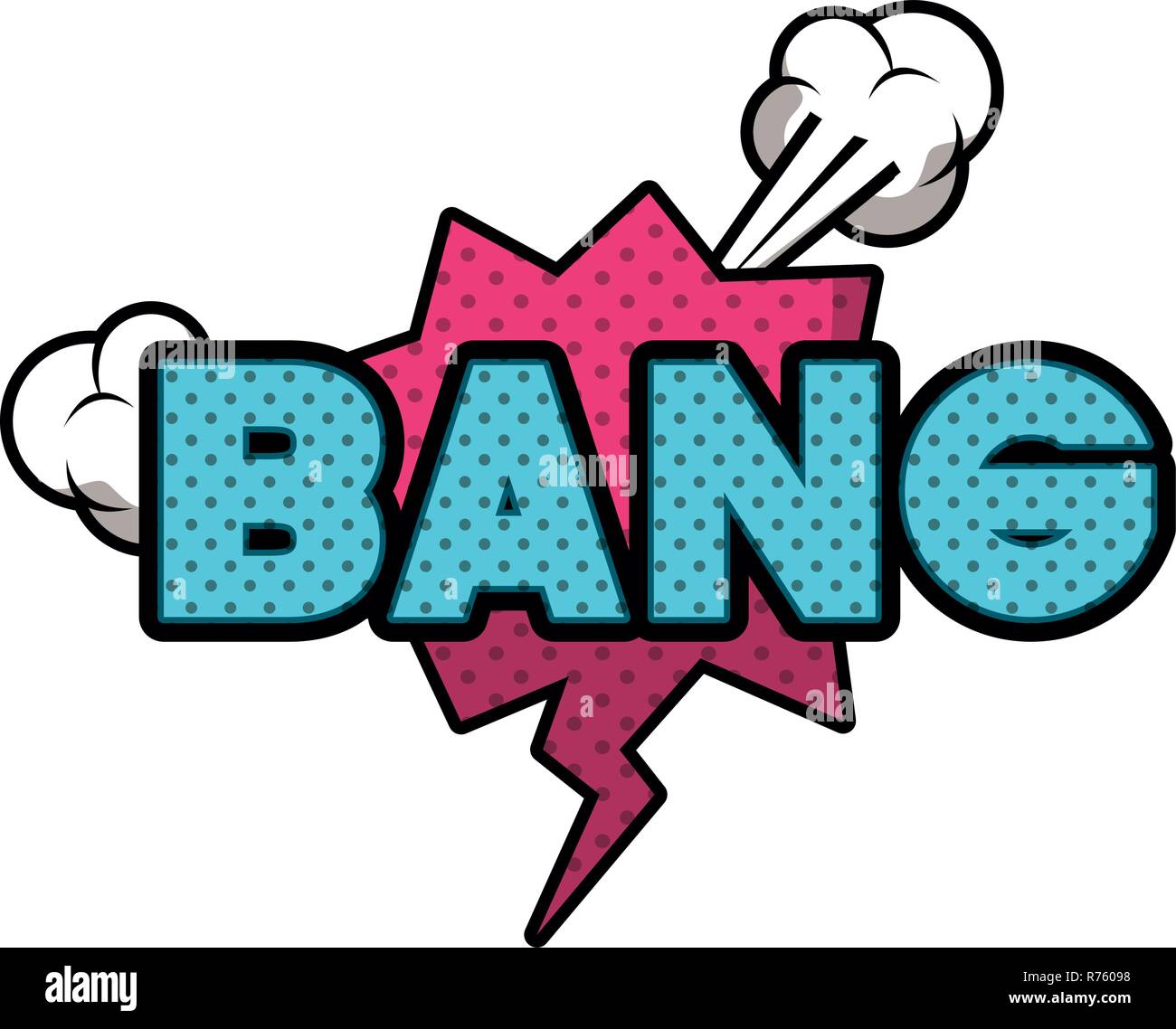 Bang explosion words hi-res stock photography and images - Alamy