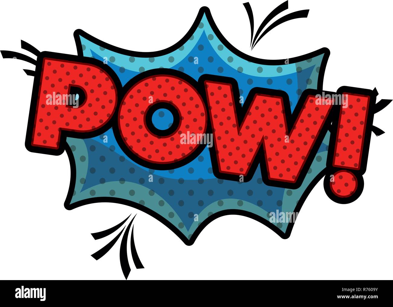 pow comic words in speech bubble isolated icon Stock Vector Image & Art ...