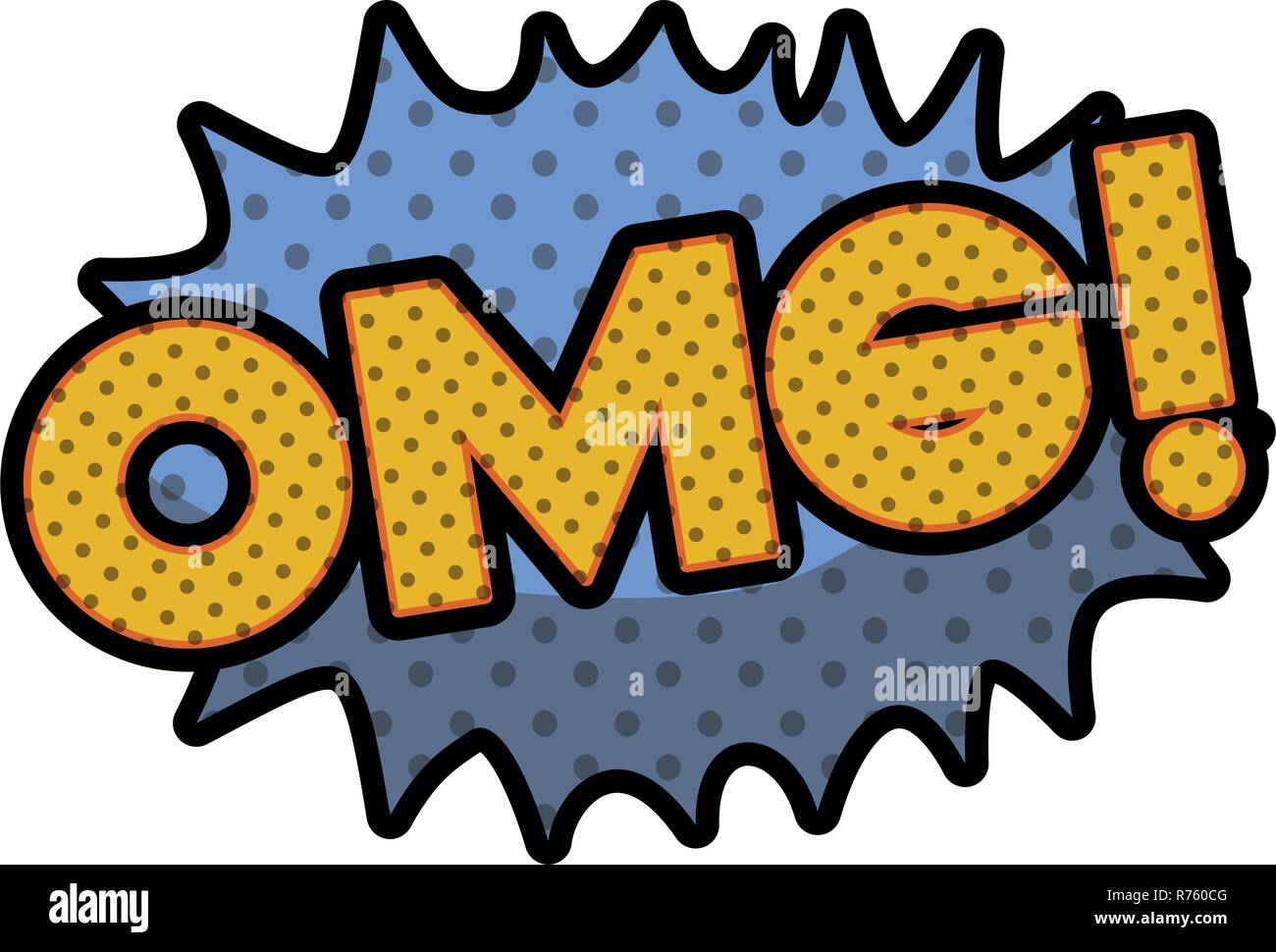 omg comic words in speech bubble isolated icon Stock Vector Image & Art - Alamy