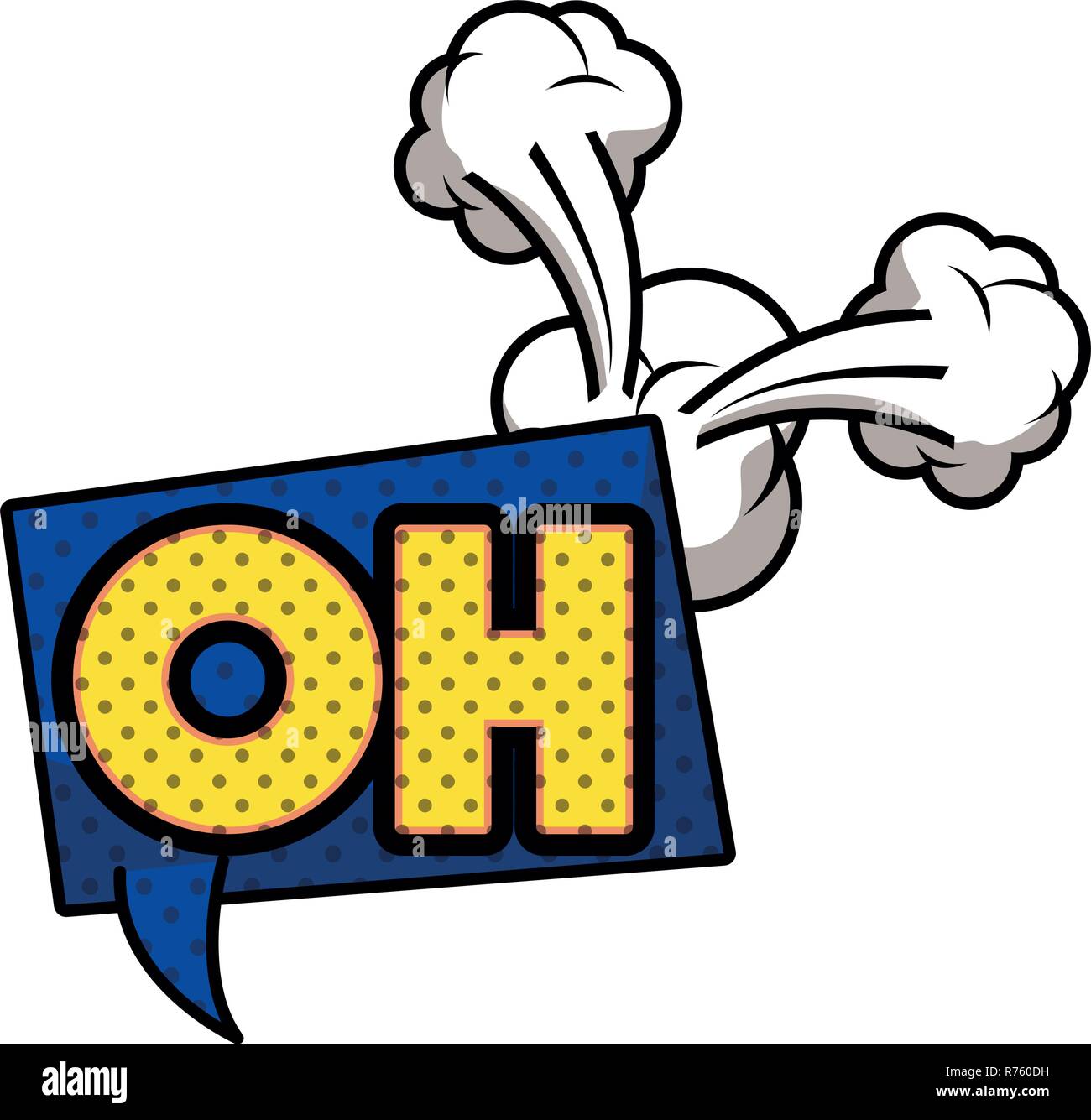 oh comic words in speech bubble isolated icon Stock Vector Image & Art ...