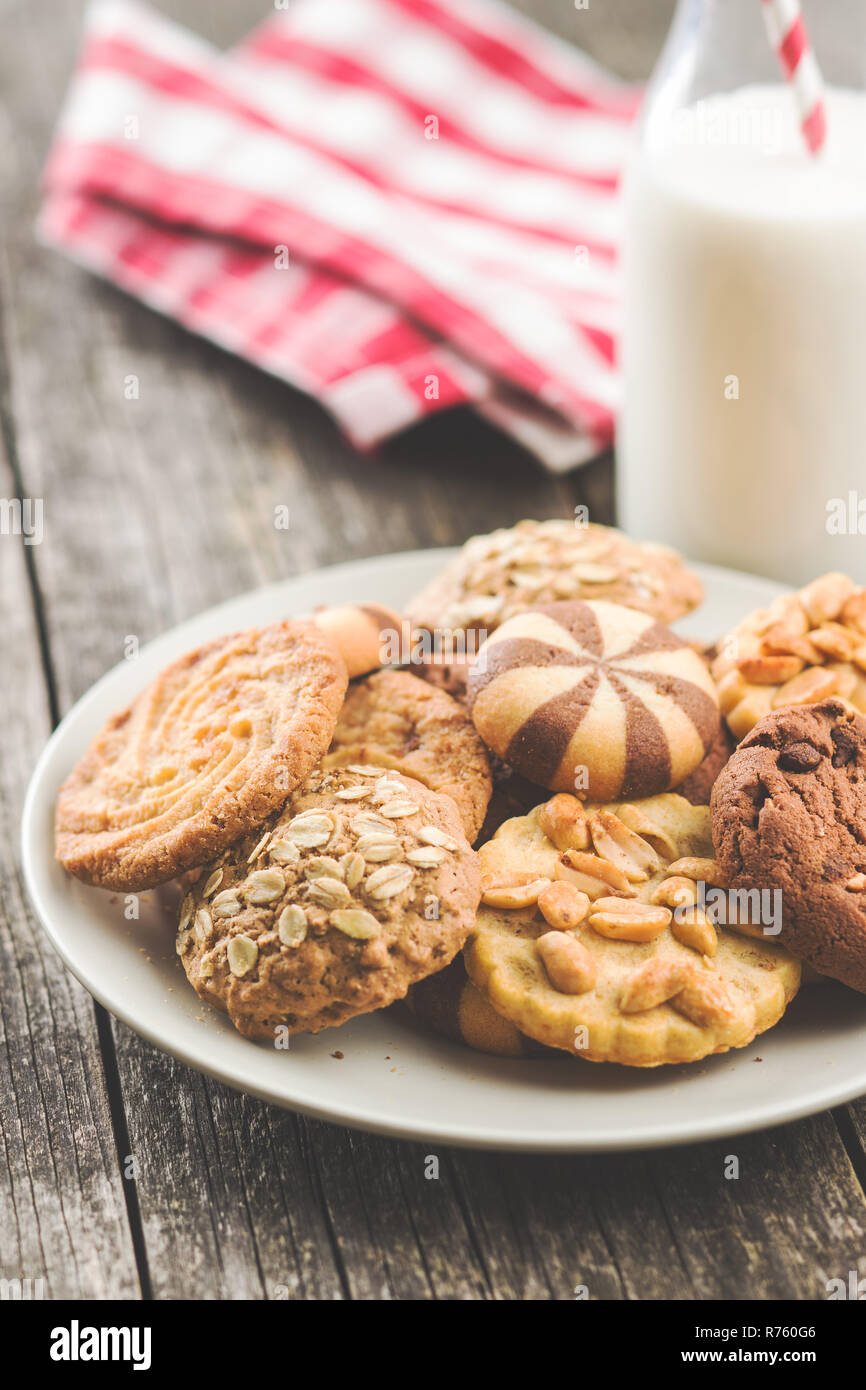 Different types of sweet cookies Stock Photo - Alamy