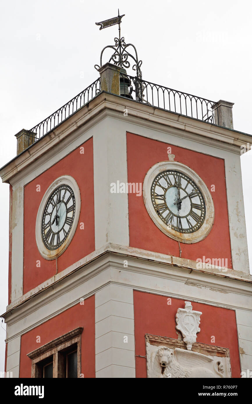 Clock Tower Rovinj Stock Photo - Alamy