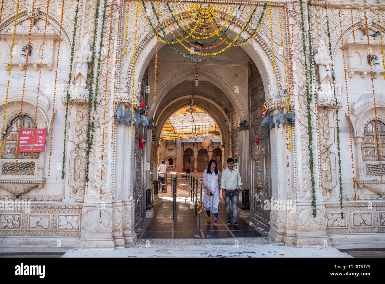 Entrance to Karni Mata Temple, Deshnoke, Rajasthan, India Stock Photo - Alamy