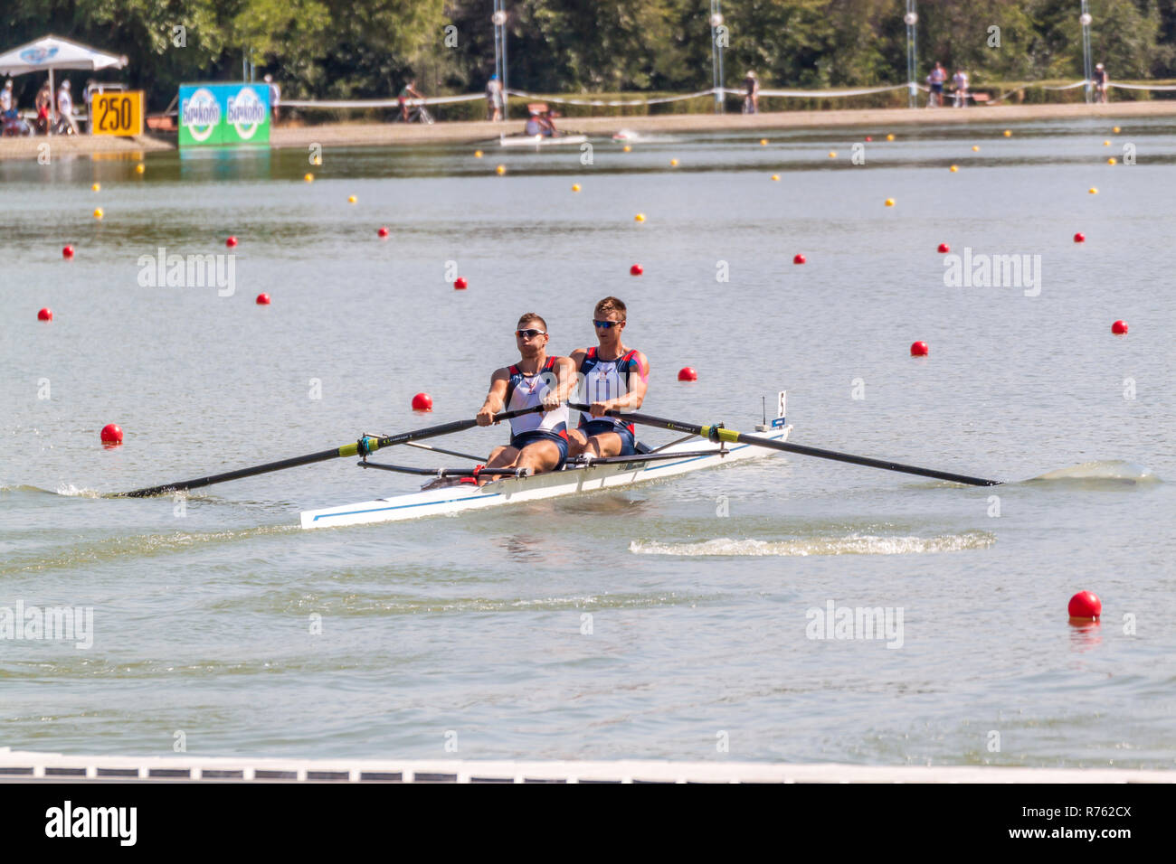 PLOVDIV, BULGARIA - JULY 26, 2015 - World rowing championship under 23 ...