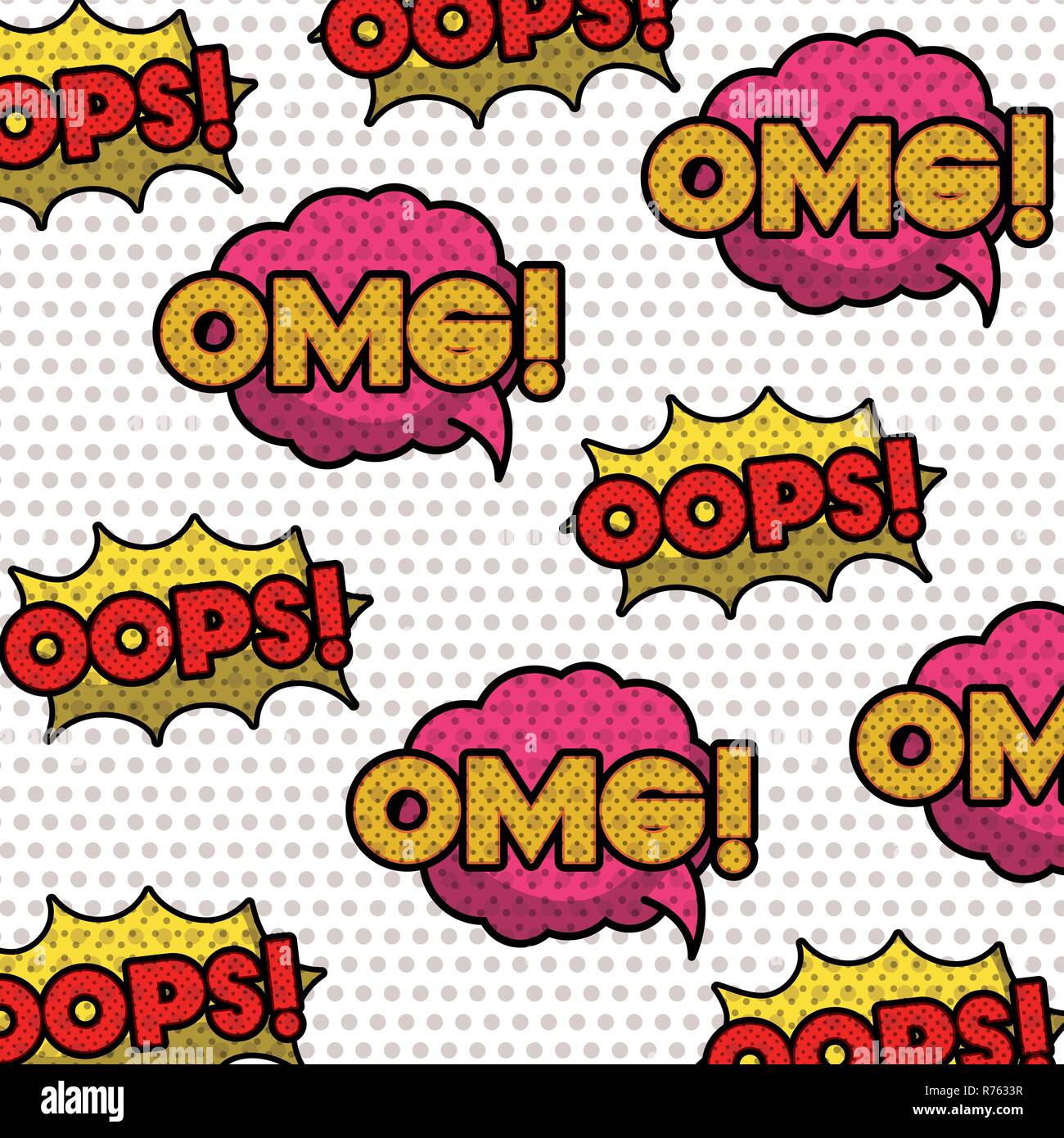 speech bubble with words comic pattern Stock Vector Image & Art - Alamy