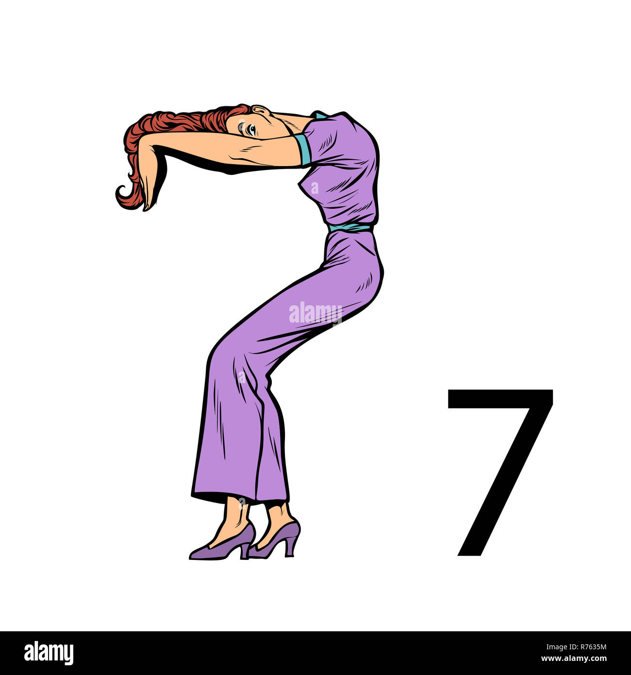 Lady seven Cut Out Stock Images & Pictures - Alamy