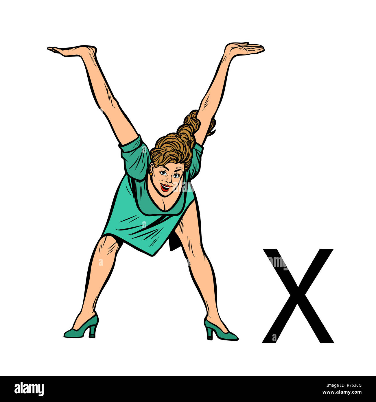 letter X ex exes. Business people silhouette alphabet Stock Photo - Alamy