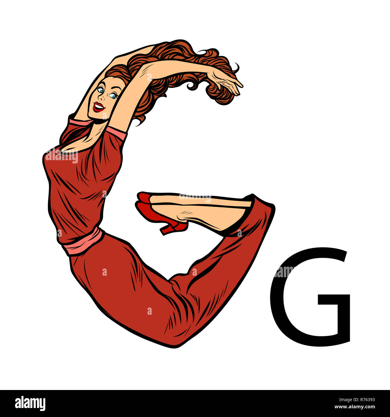 letter G gee. Business people silhouette alphabet Stock Photo - Alamy