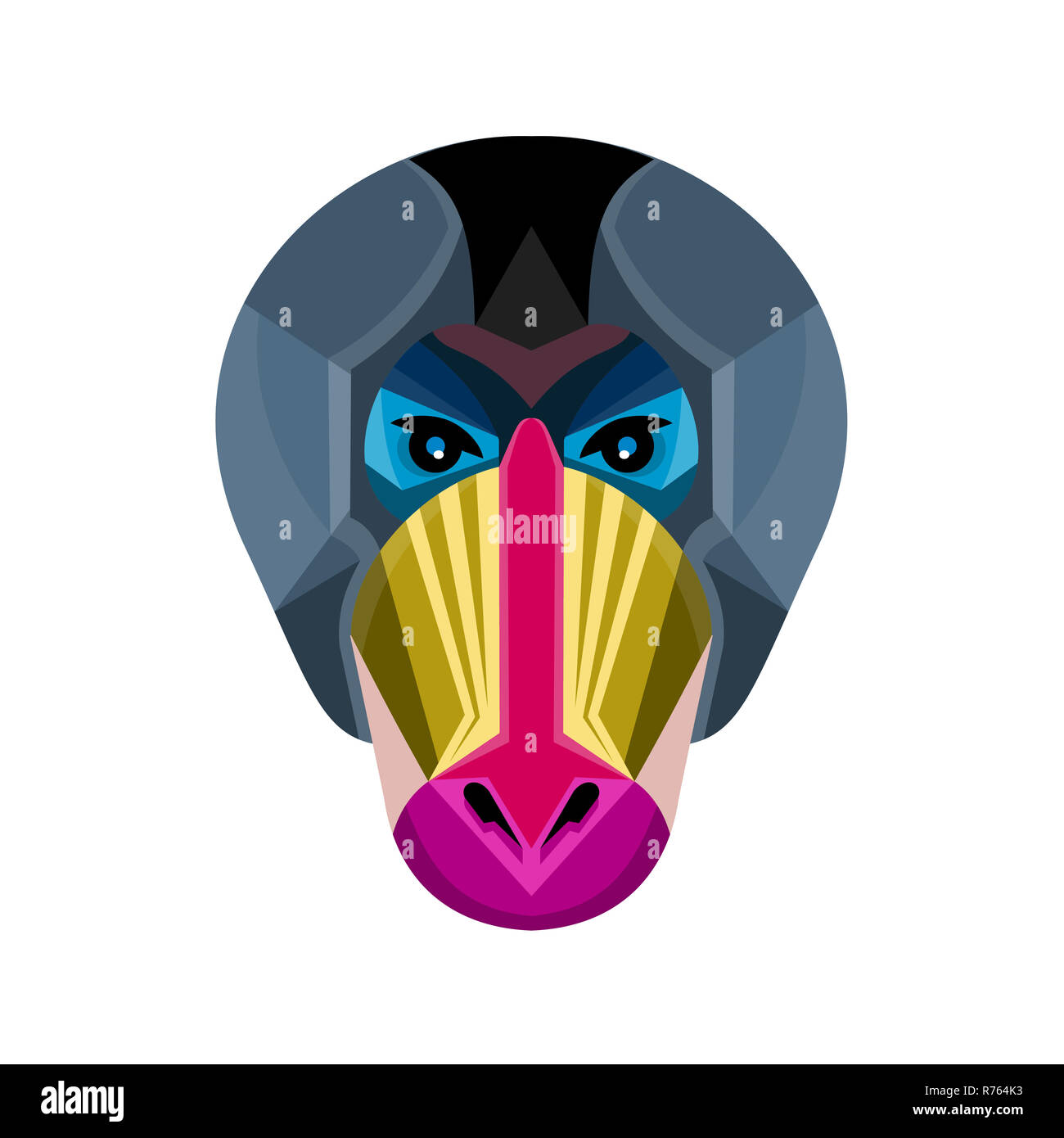 Mandrill mandrillus sphinx Cut Out Stock Images & Pictures - Alamy