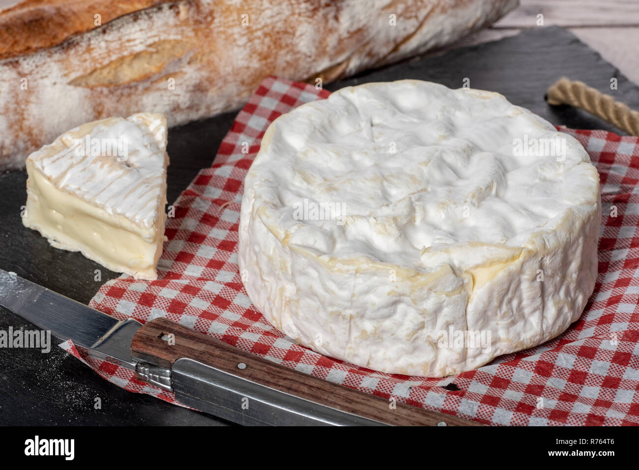 Camembert cheese traditional Normandy French, dairy product Stock Photo ...