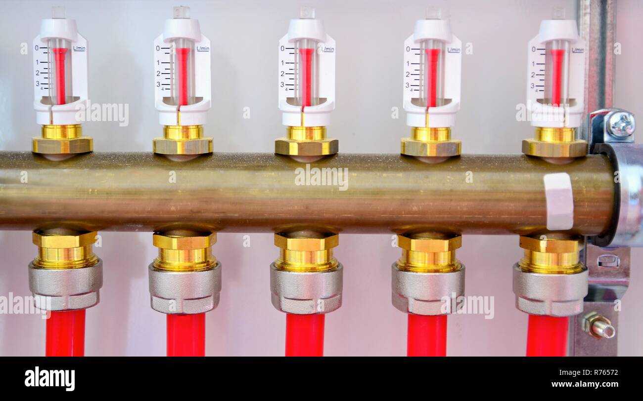 Underfloor heating manifold hi-res stock photography and images - Alamy