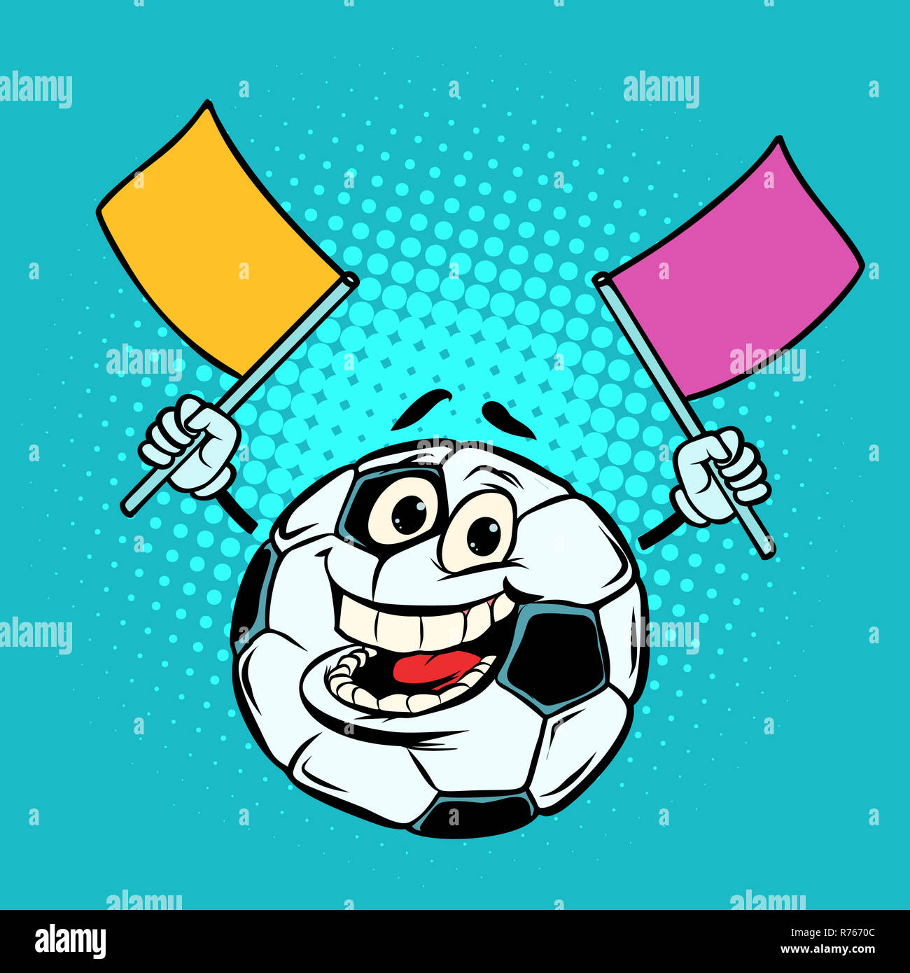 Flags football fan icon hi-res stock photography and images - Alamy