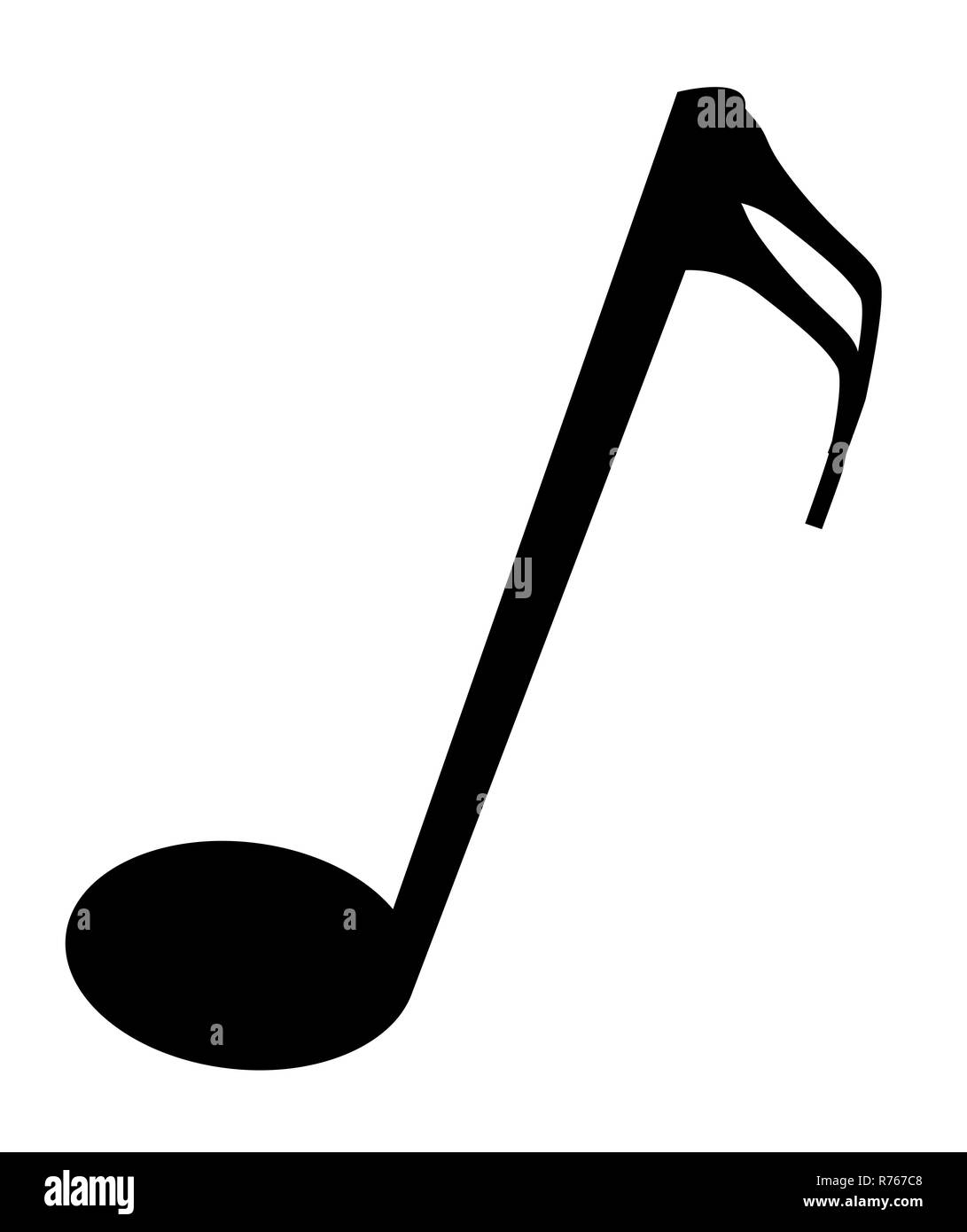 Sixteenth Of A Whole Musical Note Isolated Stock Photo - Alamy