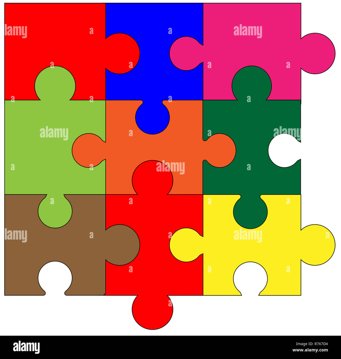 Corner Puzzle Piece Template
