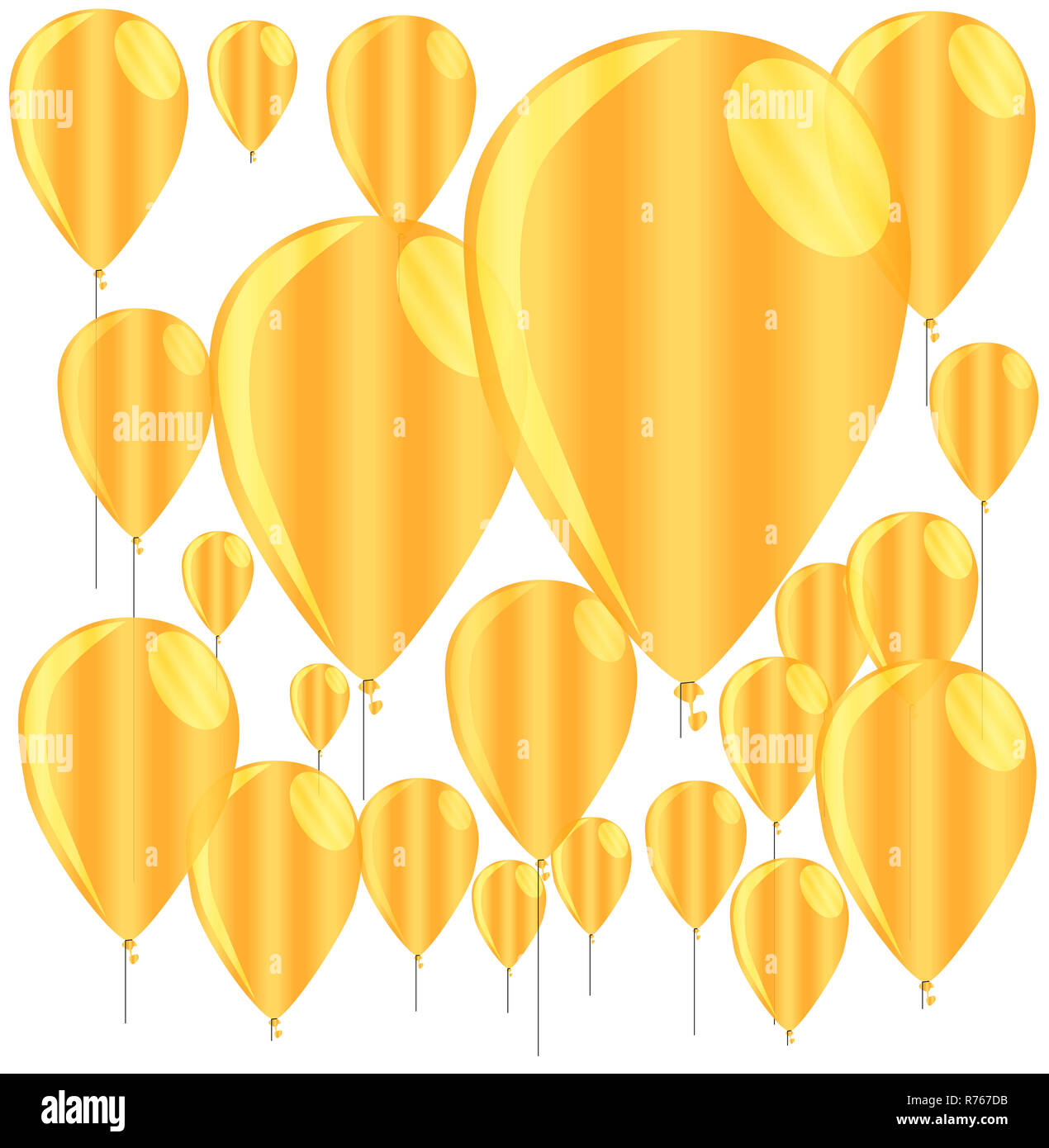 Transparent yellow gold balloon Cut Out Stock Images & Pictures - Alamy
