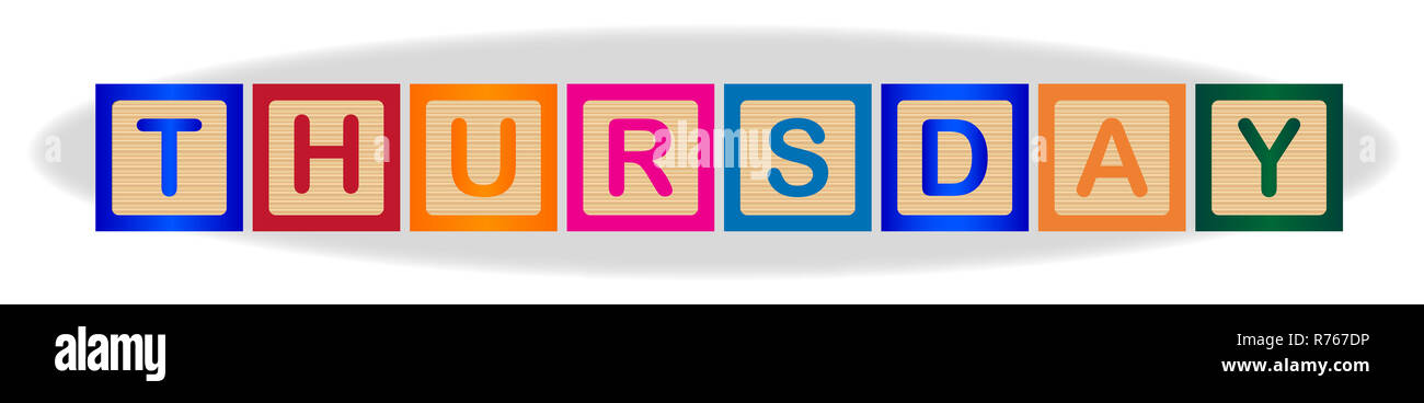 Week letters Cut Out Stock Images & Pictures - Alamy