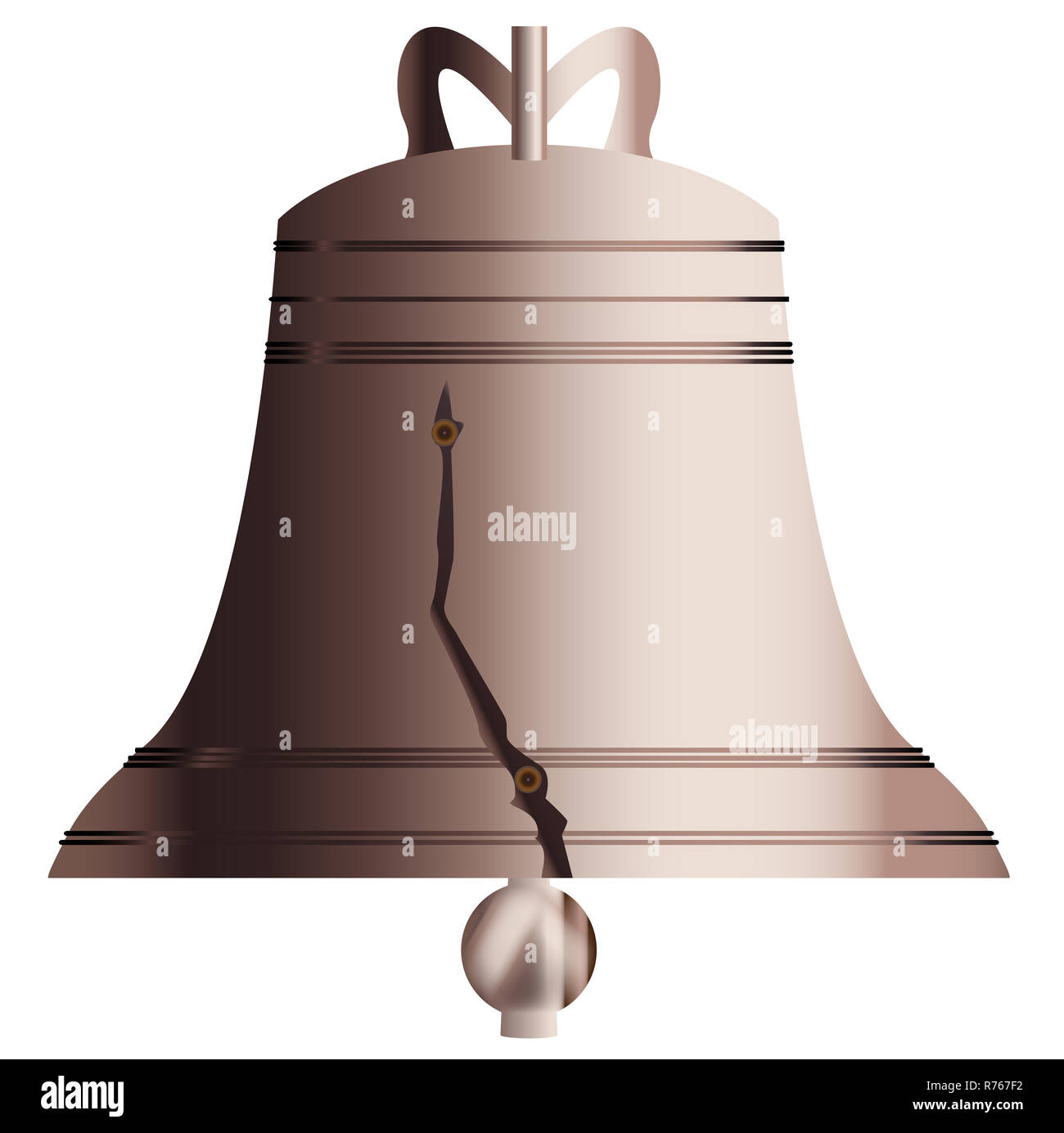 Liberty Bell With Crack Stock Photo - Alamy