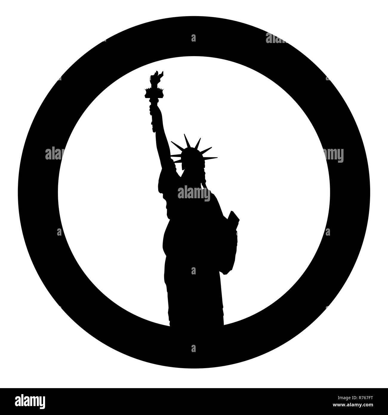 Statue of liberty, usa vector logo Cut Out Stock Images & Pictures - Alamy