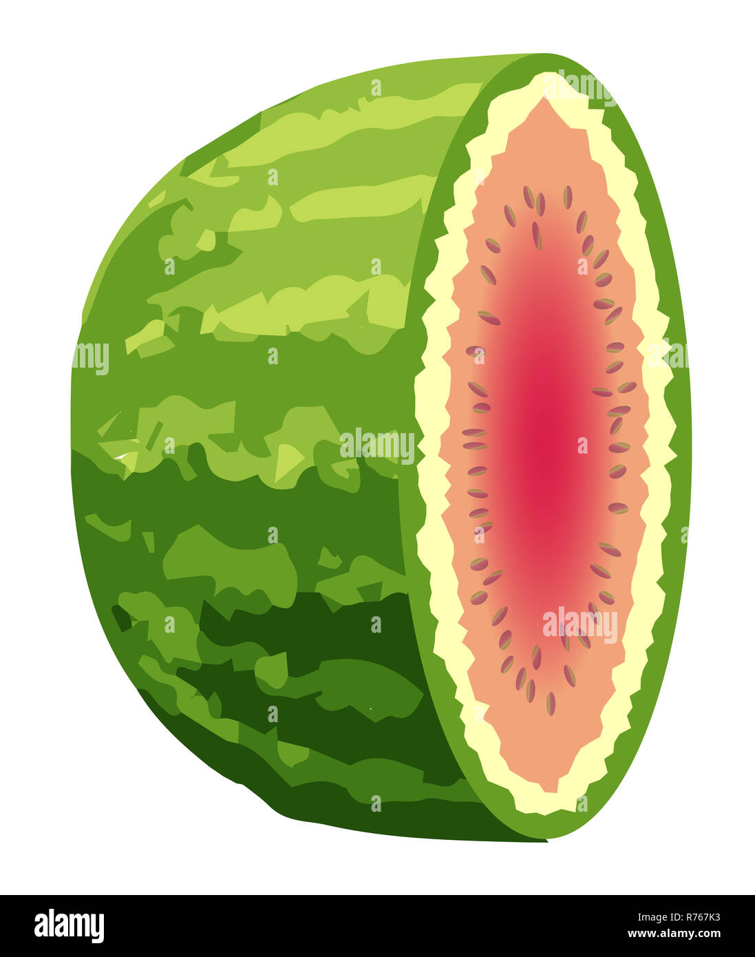 Water Melon Cut In Half Stock Photo - Alamy