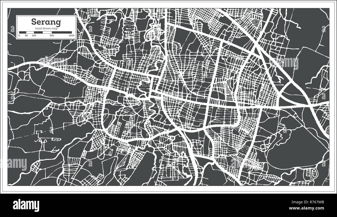 Serang outline map hi-res stock photography and images - Alamy