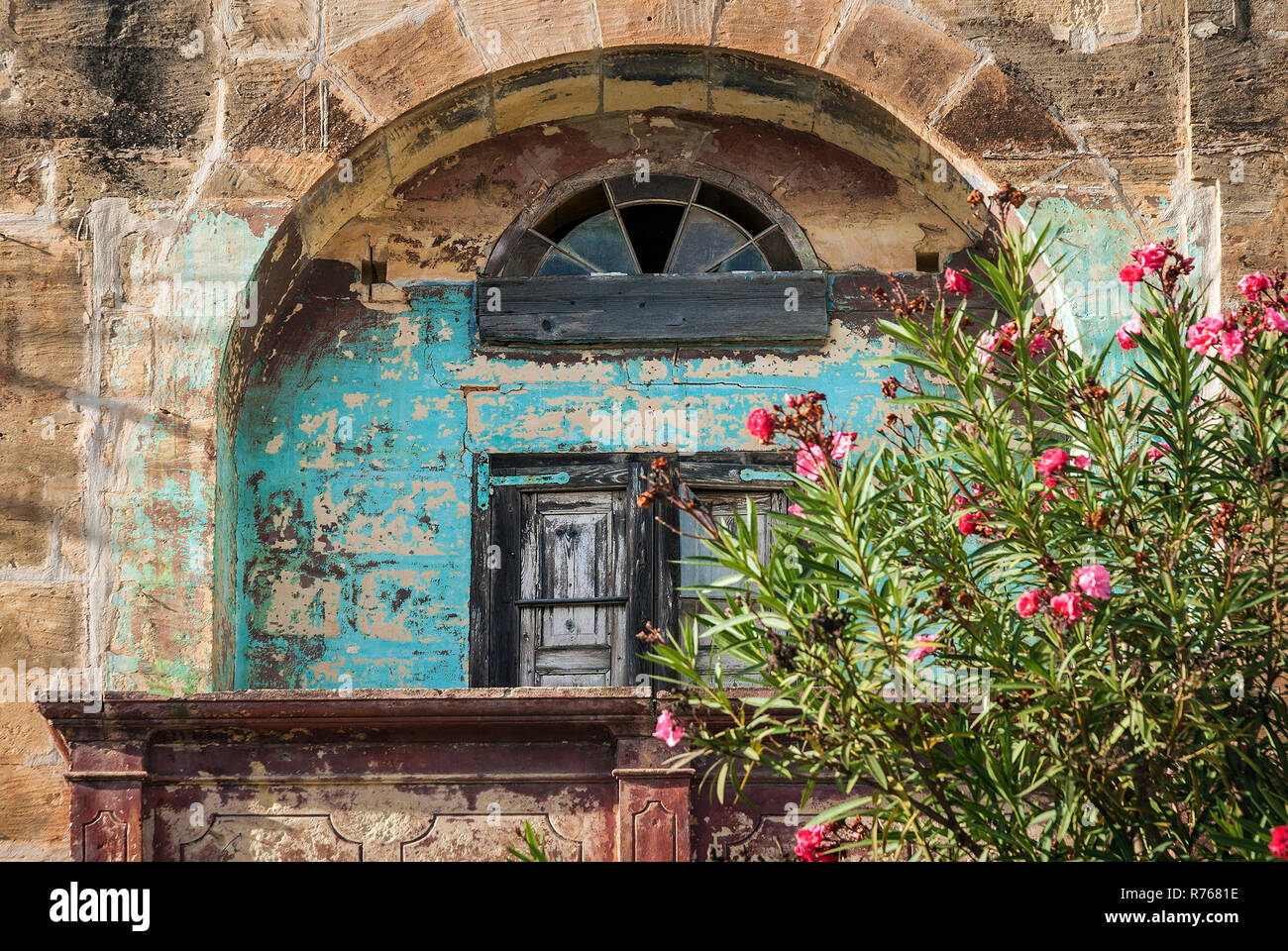 traditional mediterranean maltese house exterior detail in gozo island ...