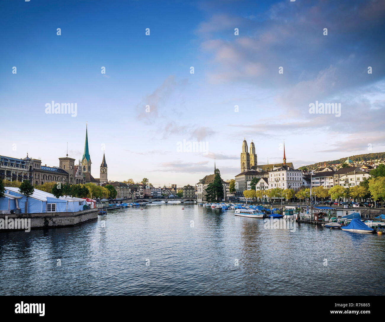 central zurich Altstadt historic landmark old town area Stock Photo - Alamy