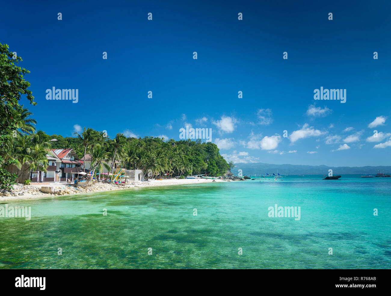 diniwid beach in tropical paradise boracay philippines Stock Photo - Alamy