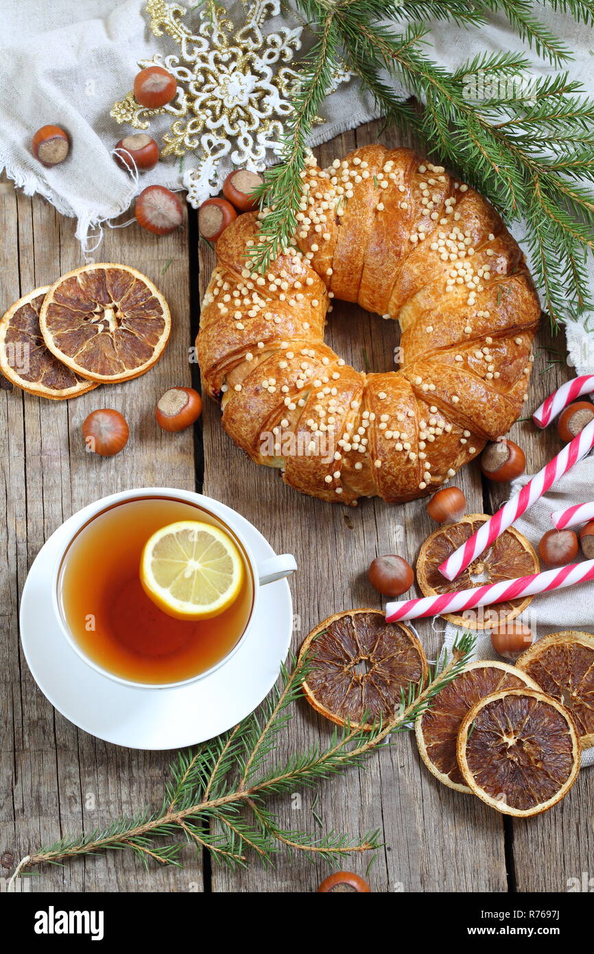 Christmas tea cake with lemon Stock Photo - Alamy