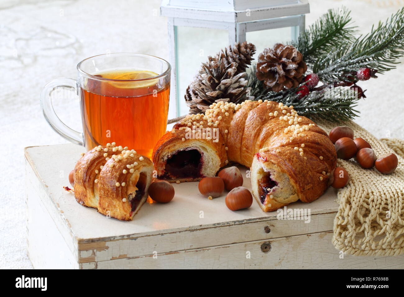 Christmas tea cake with lemon Stock Photo - Alamy