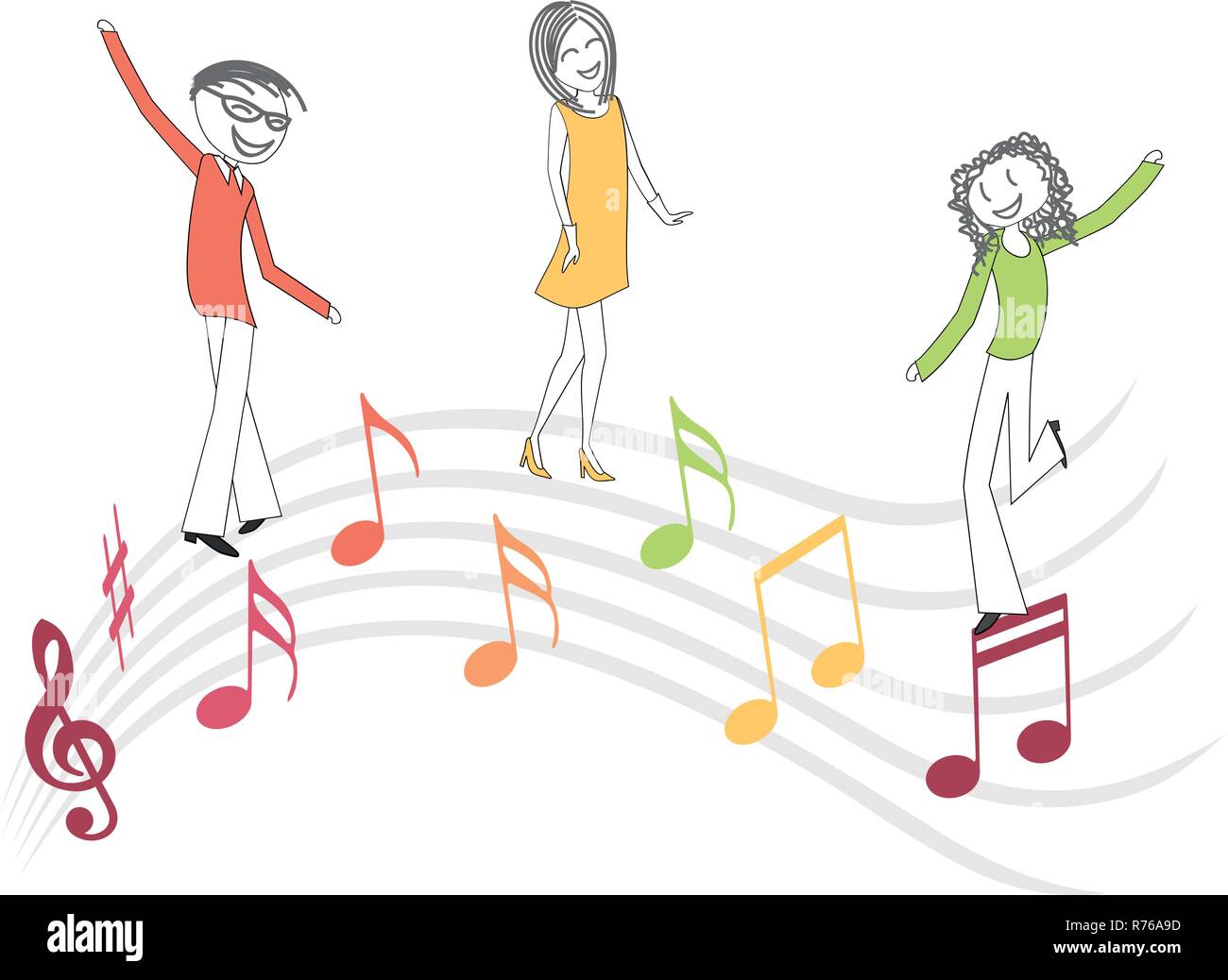 Woman learning dance Stock Vector Images - Alamy