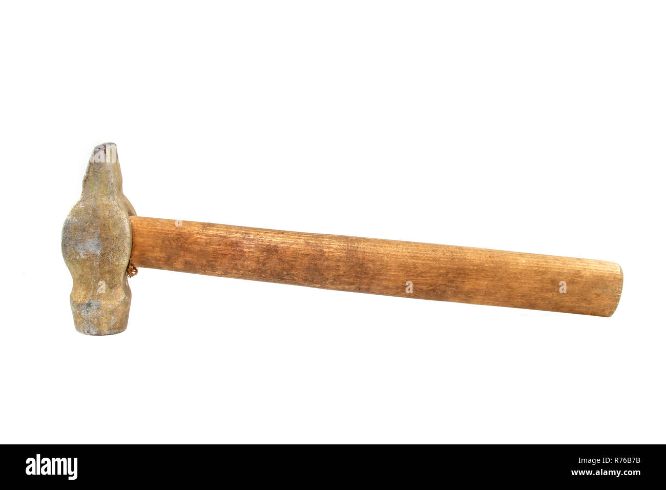 An used hammer isolated on a white background Stock Photo - Alamy
