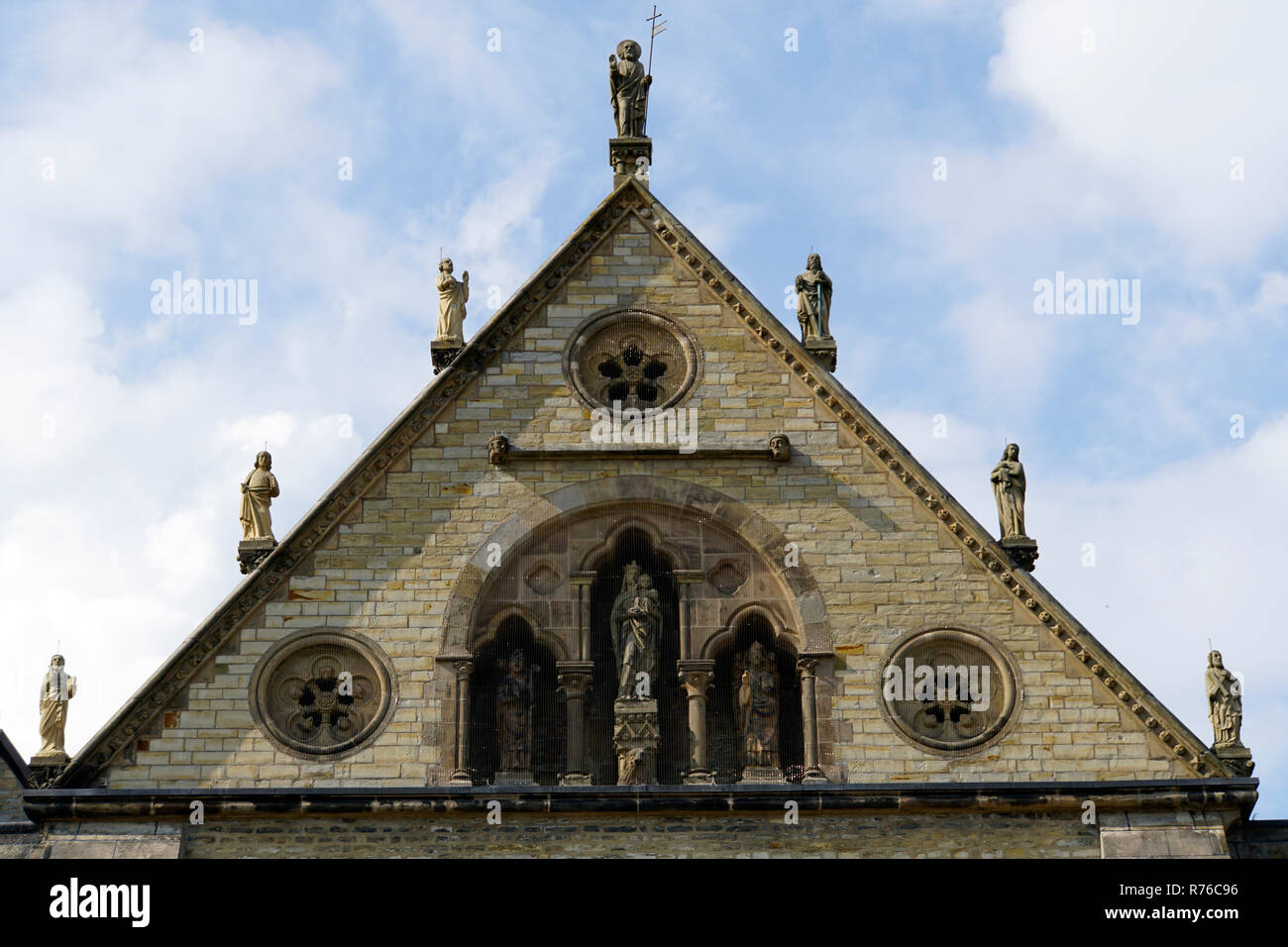 gables on paderborn cathedral Stock Photo - Alamy