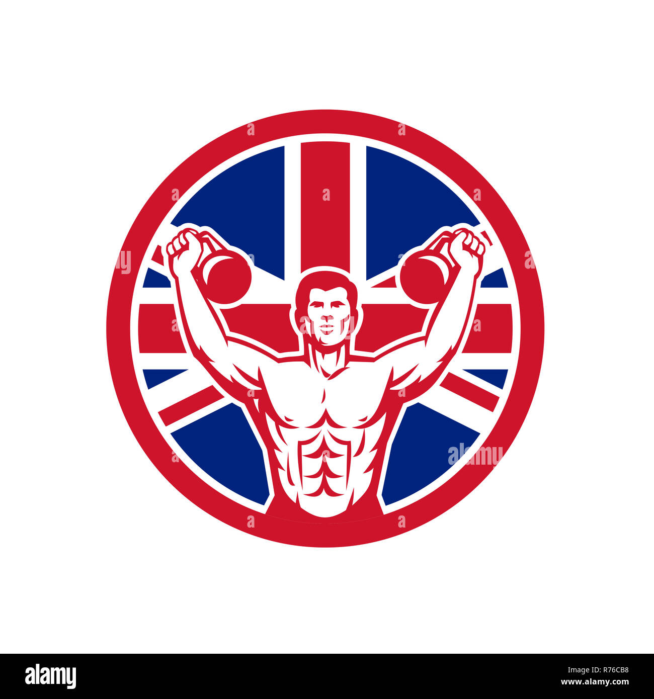 British Physical Fitness Union Jack Flag Icon Stock Photo - Alamy