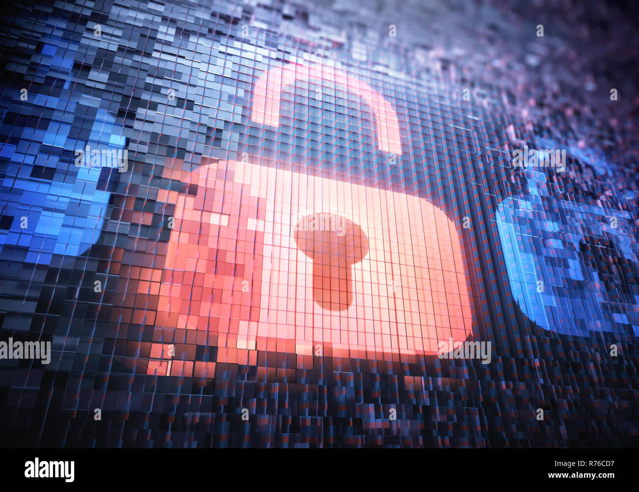 Digital Security Padlock Hacker Access Stock Photo - Alamy