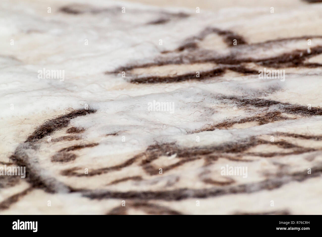 Old fashioned wool felting using only soap and water Stock Photo - Alamy