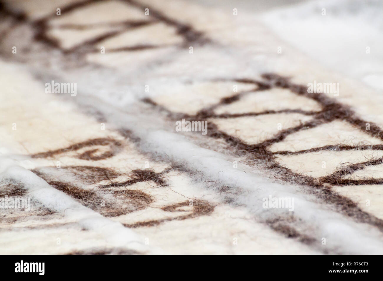 Old fashioned wool felting using only soap and water Stock Photo - Alamy