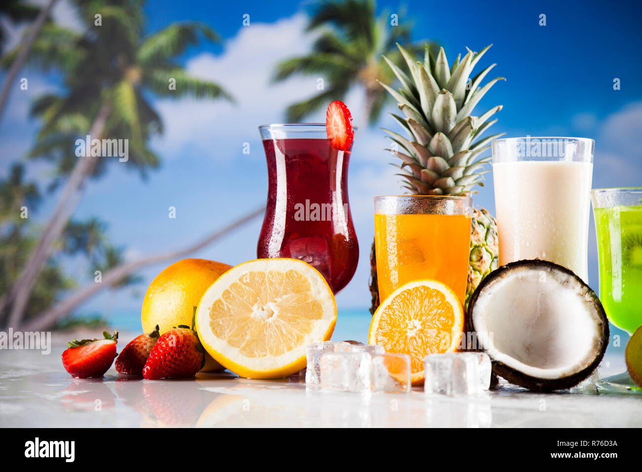 Exotic alcohol drinks Stock Photo - Alamy