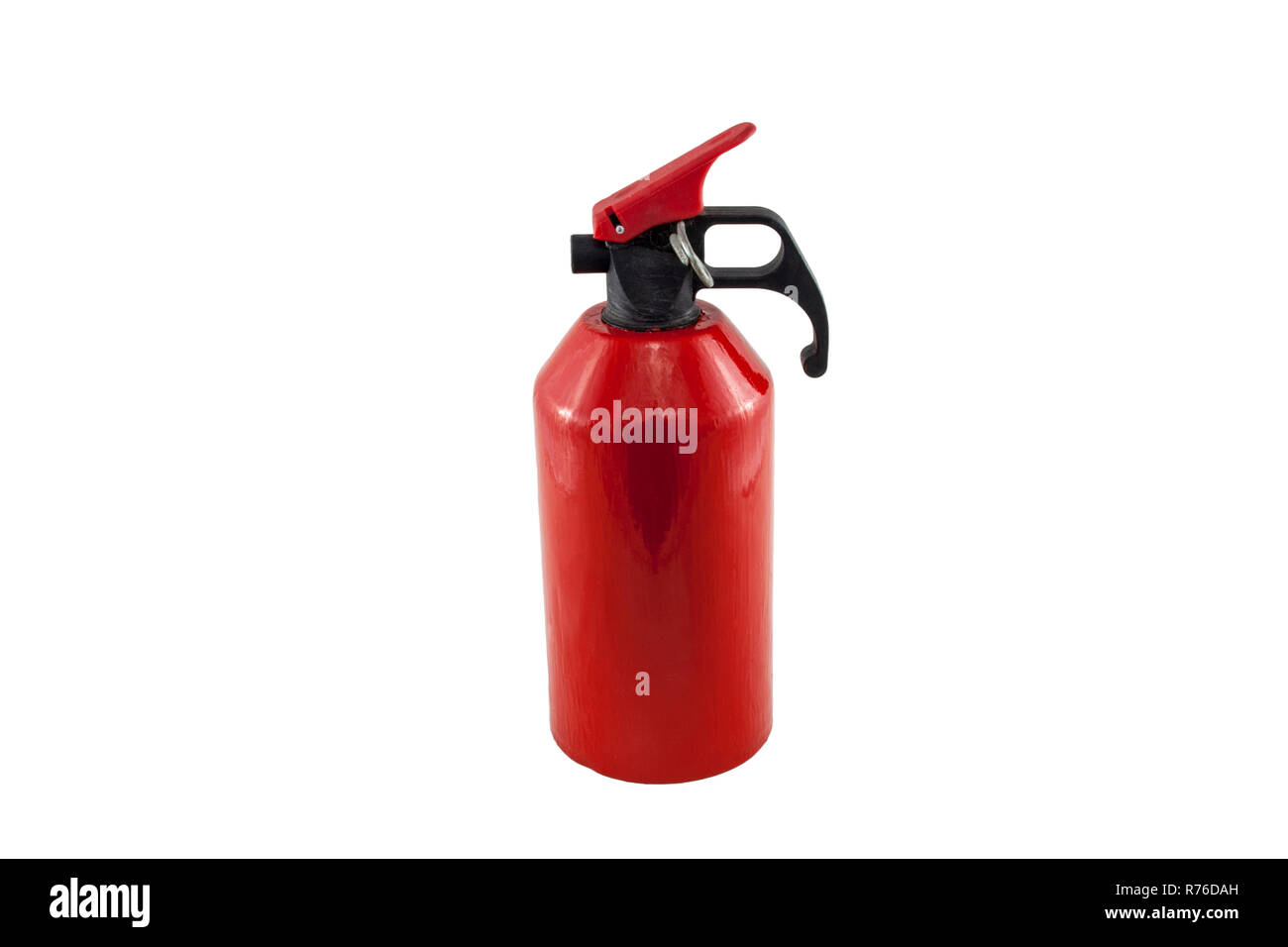 Small fire extinguisher isoalted on white background Stock Photo - Alamy
