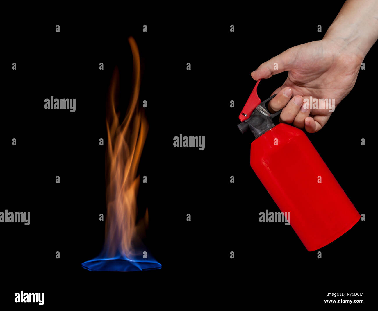 Hand Holding Blue Fire