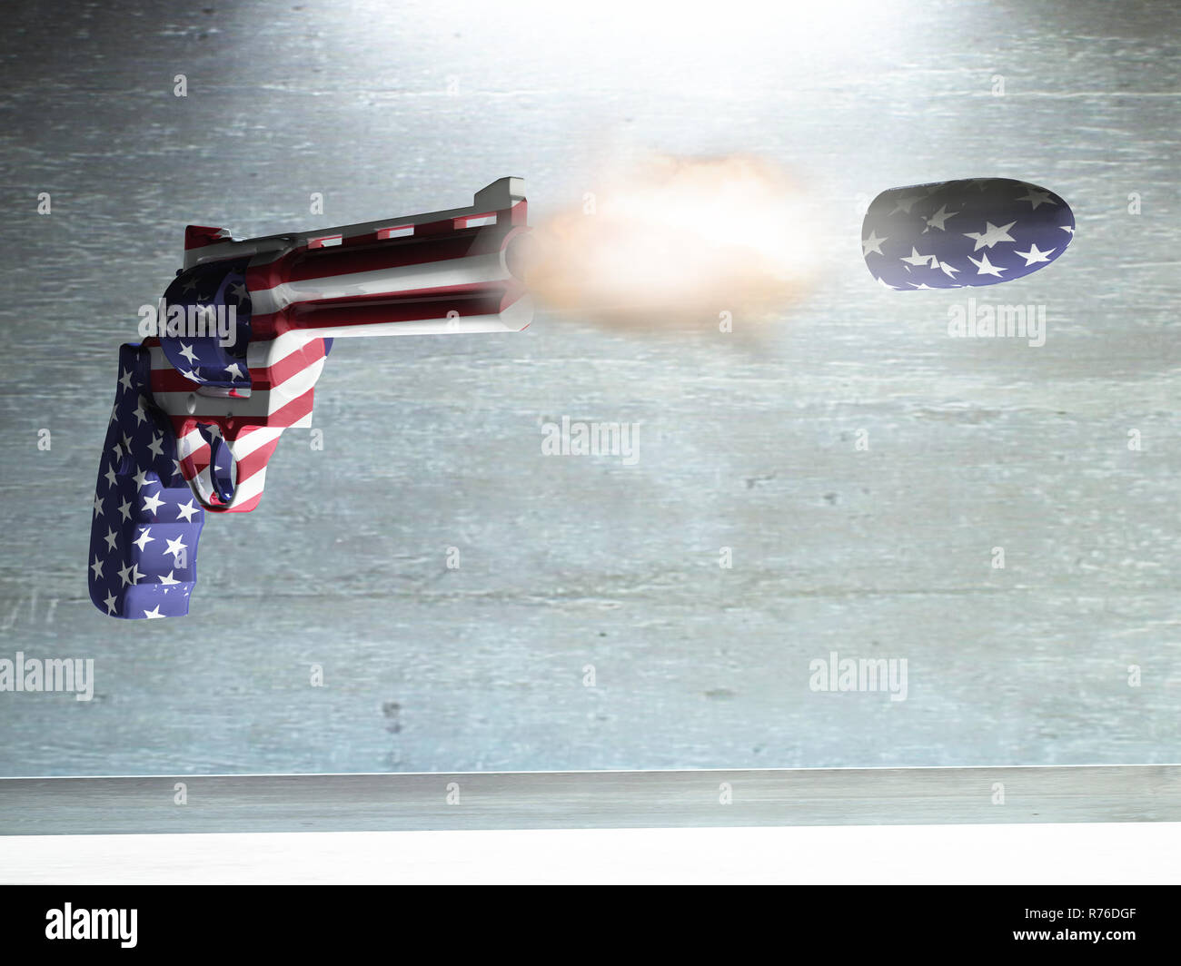 USA Gun Fires Bullet Stock Photo - Alamy