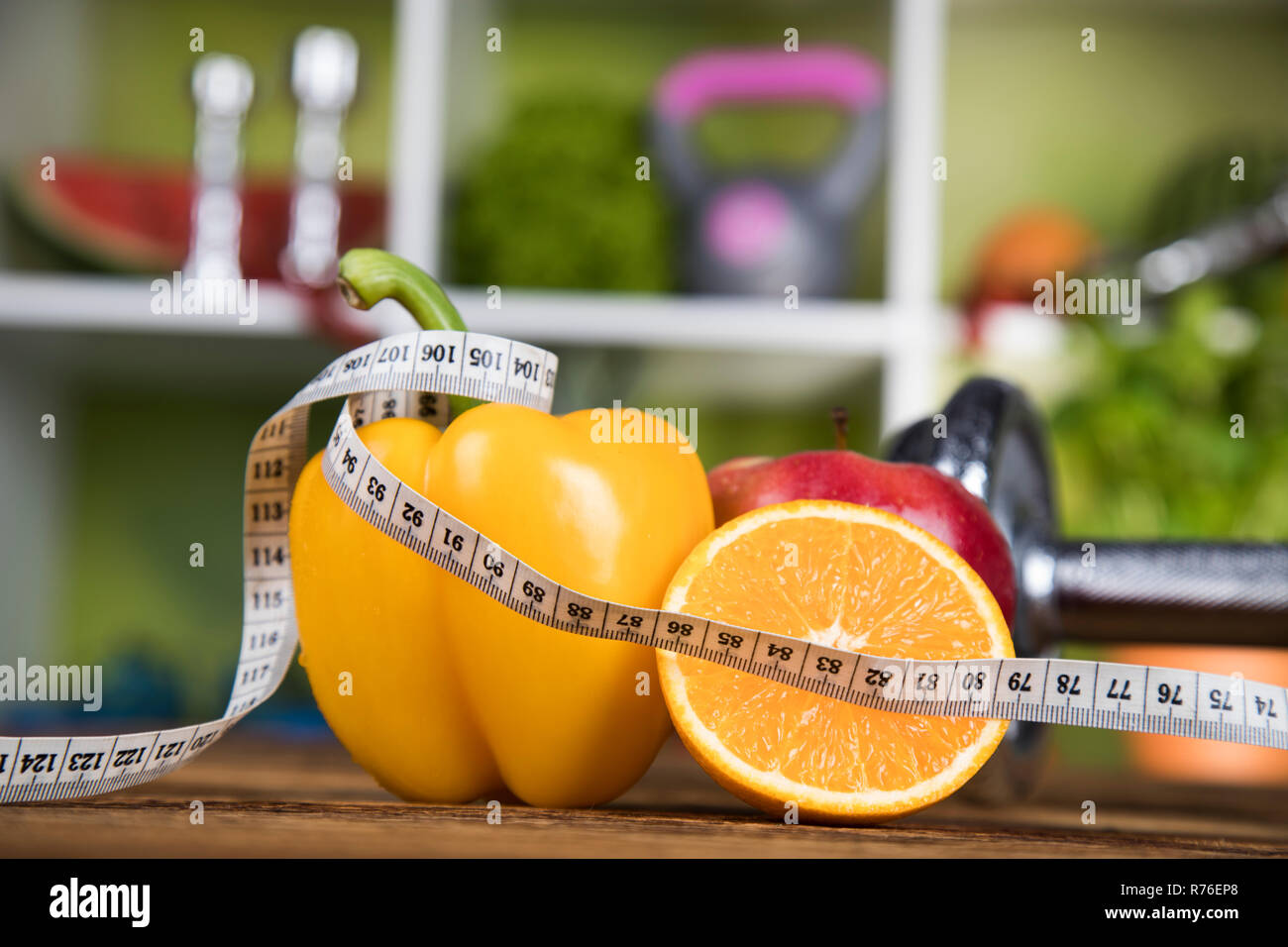 Healthy lifestyle concept, Diet and fitness Stock Photo - Alamy