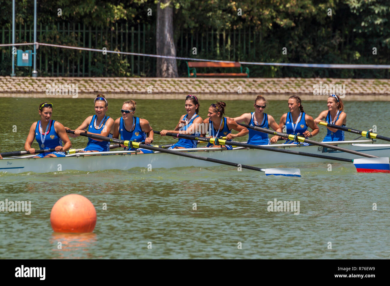 PLOVDIV, BULGARIA - JULY 26, 2015 - World rowing championship under 23 ...