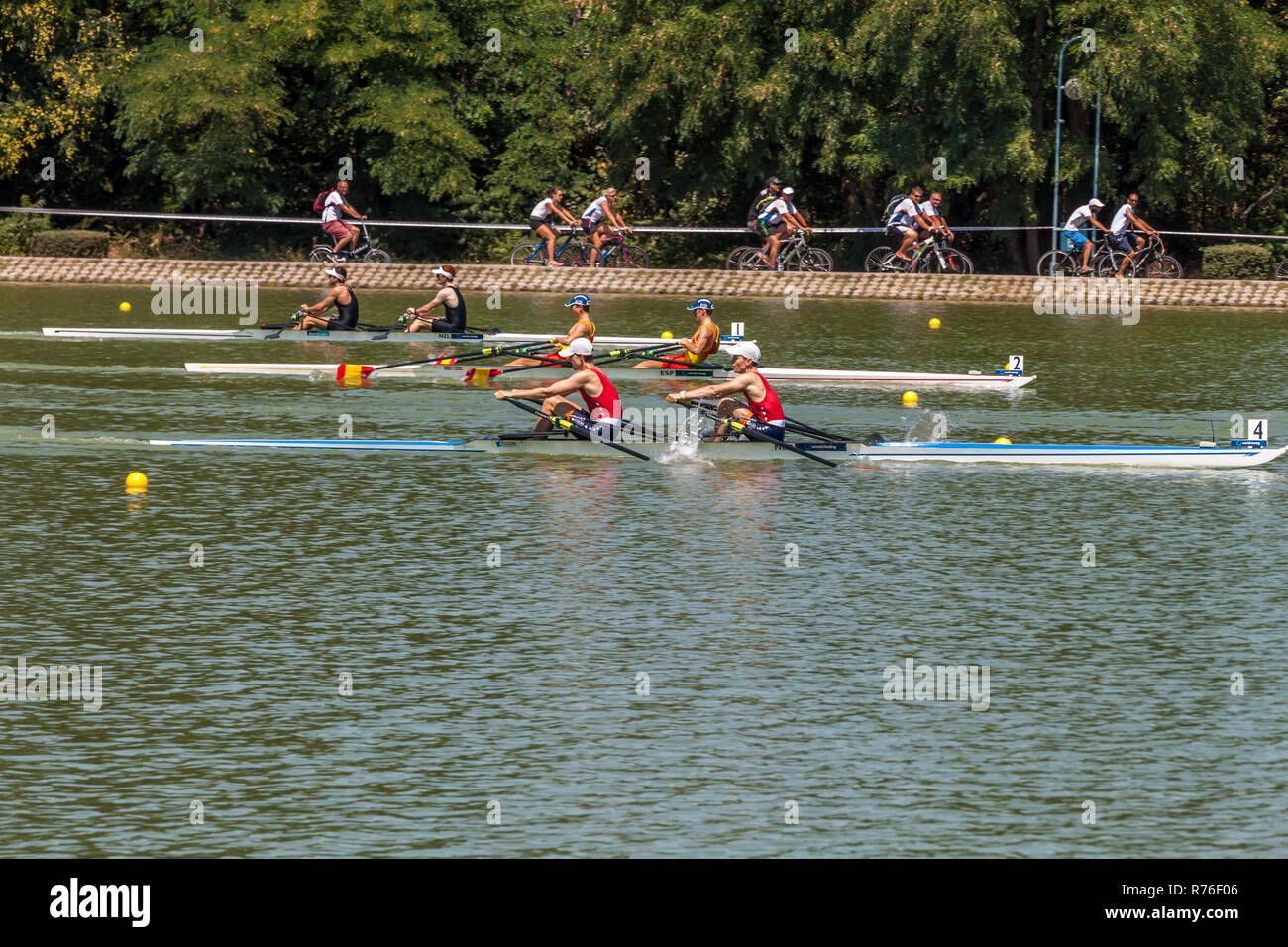 PLOVDIV, BULGARIA - JULY 26, 2015 - World rowing championship under 23 ...